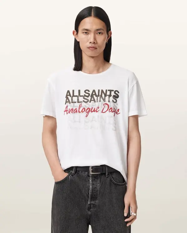 ALLSAINTS Graphite Graphic T-shirt - Optic White
