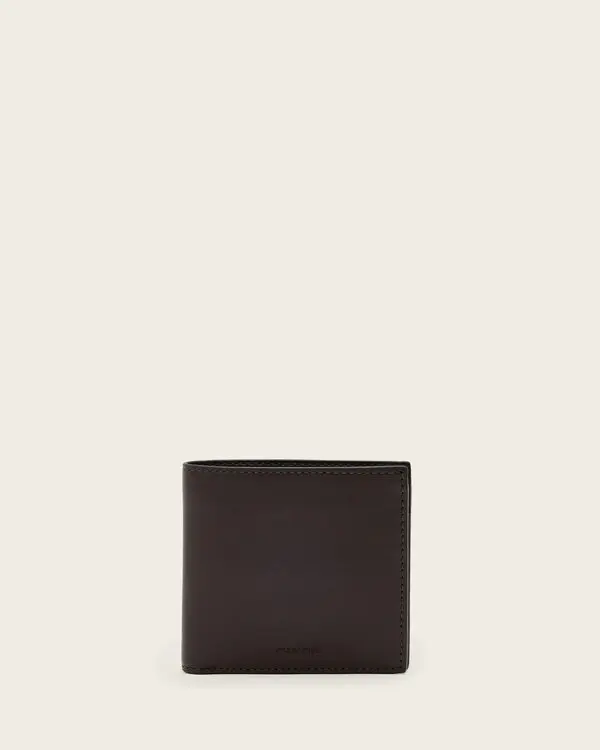 ALLSAINTS Delph Bi-fold Leather Wallet - Brown
