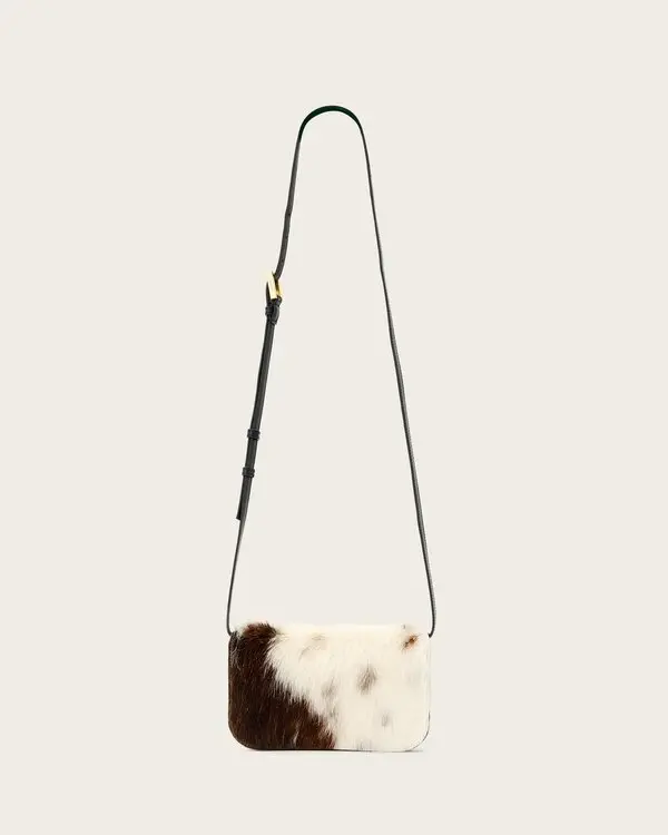 ALLSAINTS Maeve Crossbody Wallet - Cow Print