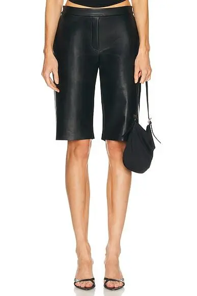 Norma Kamali Flat Front Bermuda Short