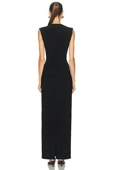 Norma Kamali Sleeveless Long Gown - Black