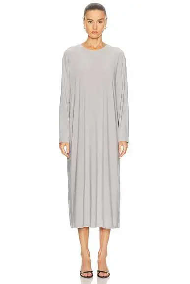 Norma Kamali Oversized Long Sleeve Midcalf Shirt Dress