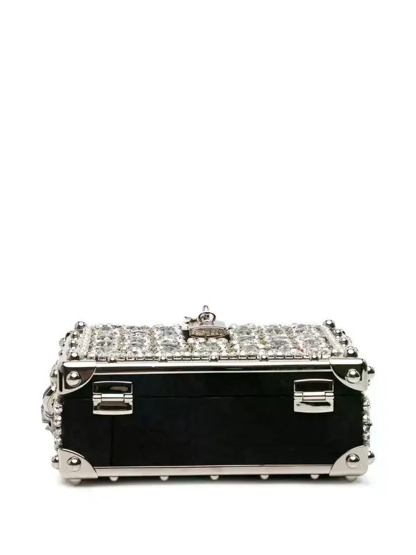Dolce & Gabbana Rhinestone Embellished Jacquard Dolce Box Bag