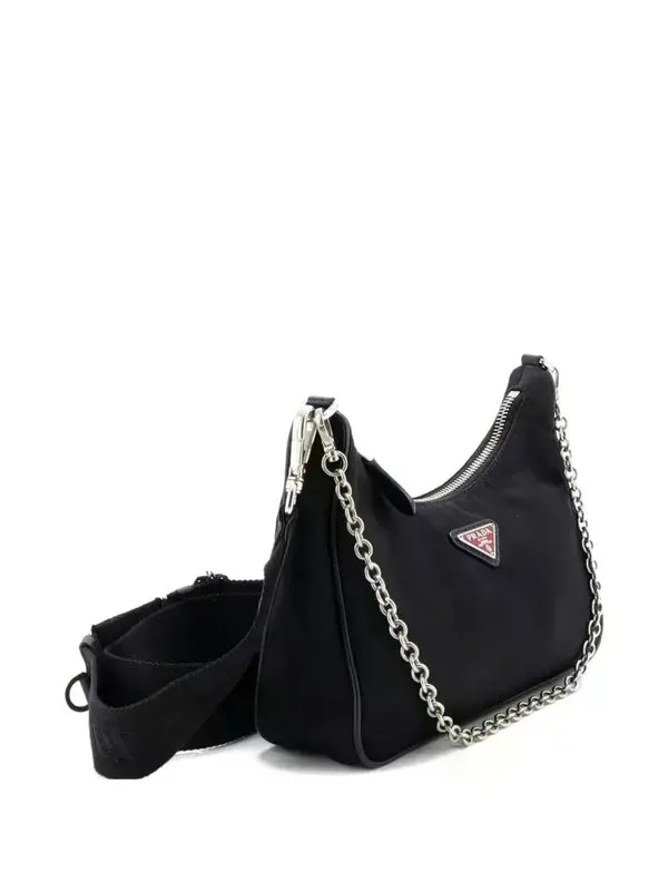 Prada Re-edition 2005 Tessuto Shoulder Bag - Black