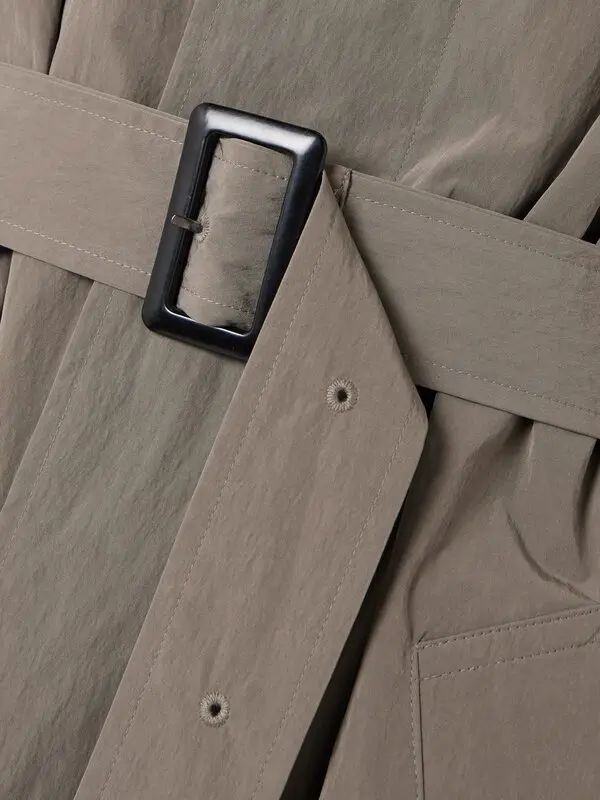 SSSTEIN Layered Crinkled-shell Trench Coat