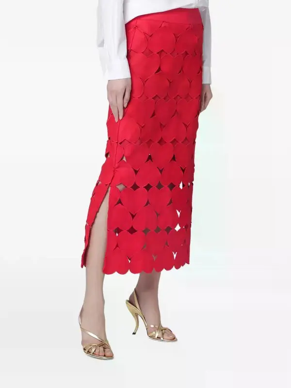 Farm Rio Hearts Midi Skirt