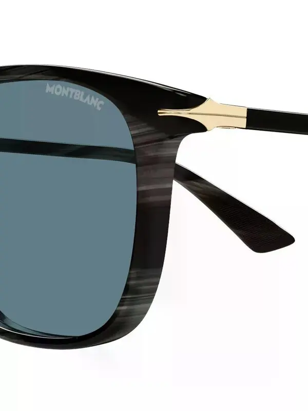 Montblanc Square-frame Sunglasses - Black