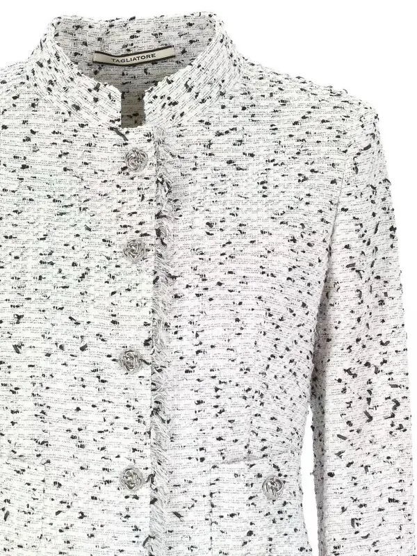 Tagliatore Fringed Buttoned Jacket