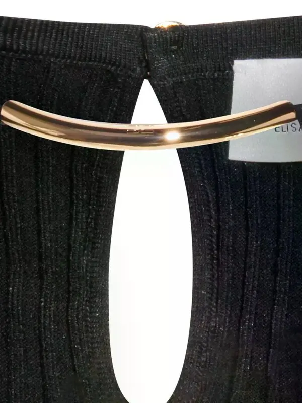 Elisabetta Franchi Metal Detail Keyhole Top