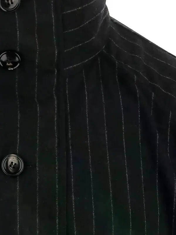 Giorgio Armani Striped High-neck Coat