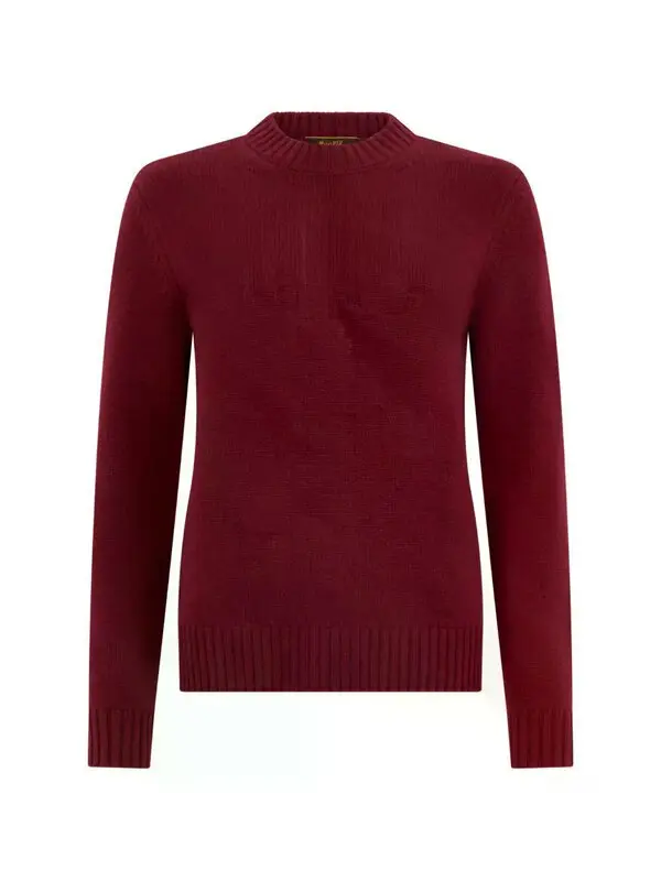 MOORER Crew Neck Sweater With Ribbed Trim