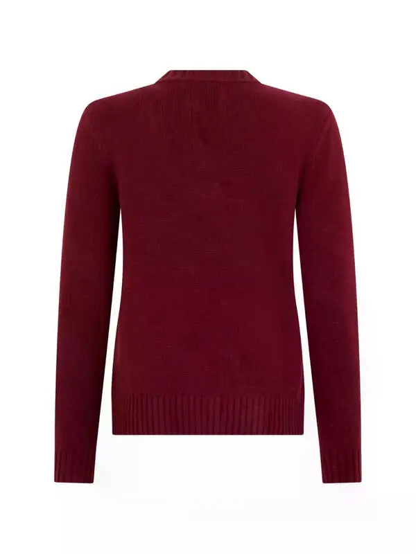 MOORER Crew Neck Sweater With Ribbed Trim
