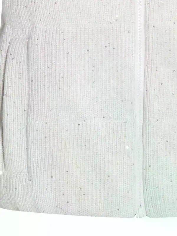 Brunello Cucinelli Hooded Sequin Embellished Gilet