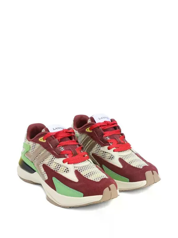 LANVIN Mesh-panel Sneakers - Red
