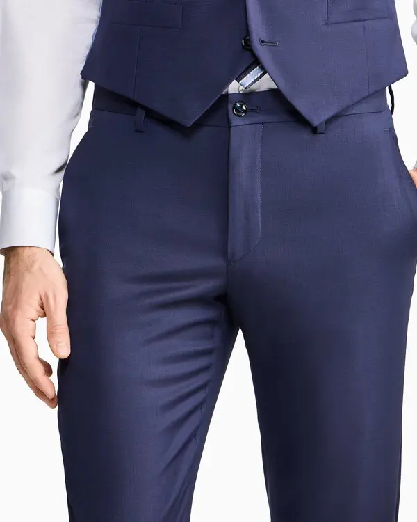Giorgio Armani Soho Line, Single-breasted, Micro-armure Wool Suit - Blue