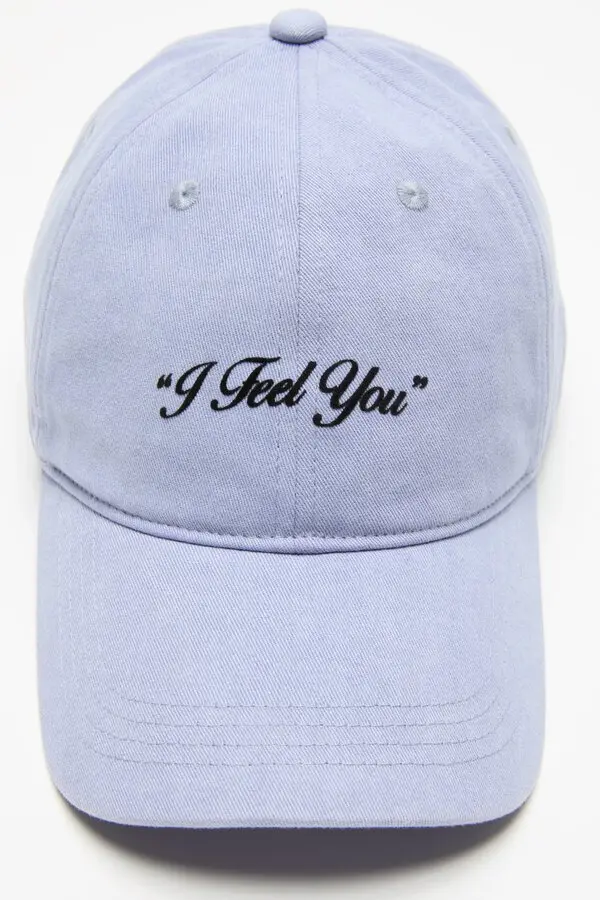 Acne Studios Logo Embroidered Cap - Dusty Blue
