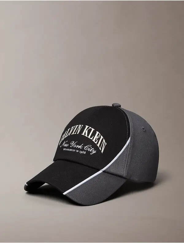 Calvin Klein Dual Tone Logo Graphic Baseball Cap - Black