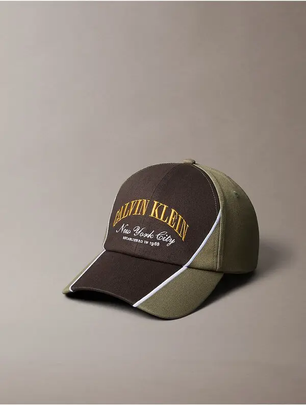 Calvin Klein Dual Tone Logo Graphic Baseball Cap - Mulch