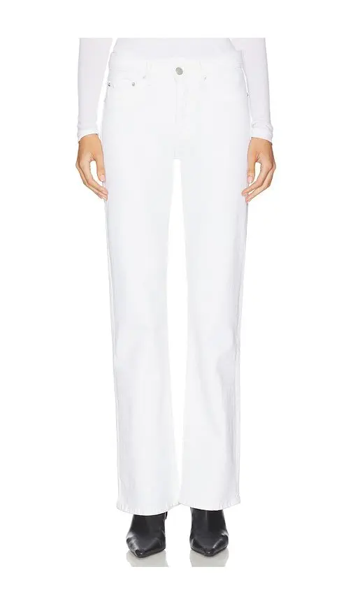 DL1961 Bella Mid-rise Slim Boot Jeans - White