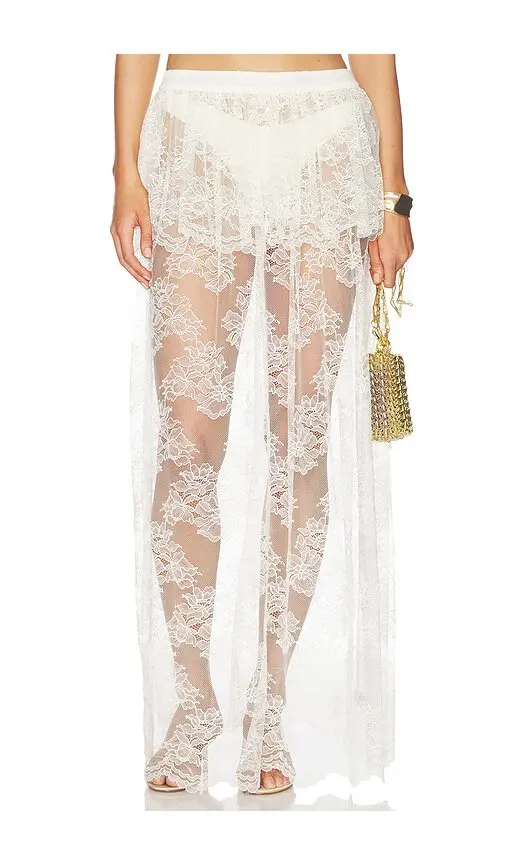 Tularosa Amelia Lace Skirt - White
