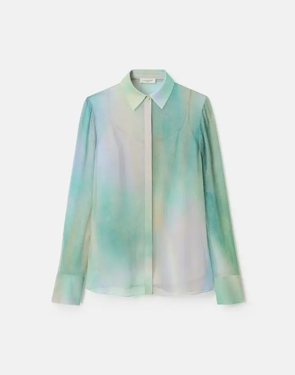 Lafayette 148 New York Aurora Print Silk Blouse