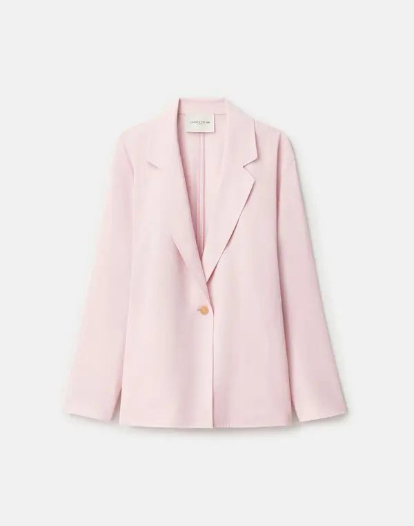 Lafayette 148 New York Tropical Wool Belted Jacket - Cherry Blossom