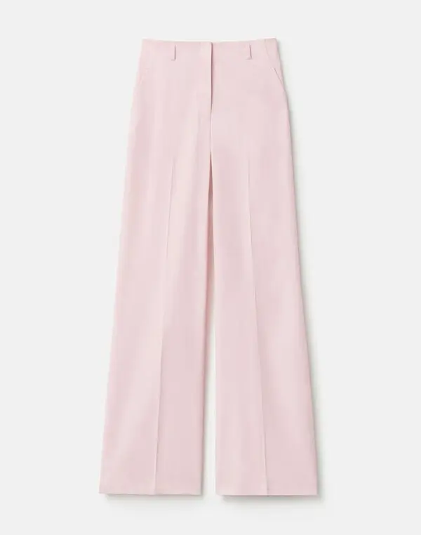 Lafayette 148 New York Tropical Wool Wide-leg Pants - Cherry Blossom