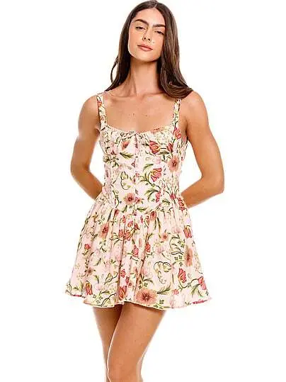Victoria's Secret Agua Bendita Spring Bodice Mini Dress - Floral