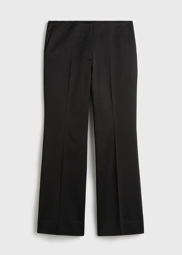 TOTEME Kick Flare Raw-edge Trousers - Black