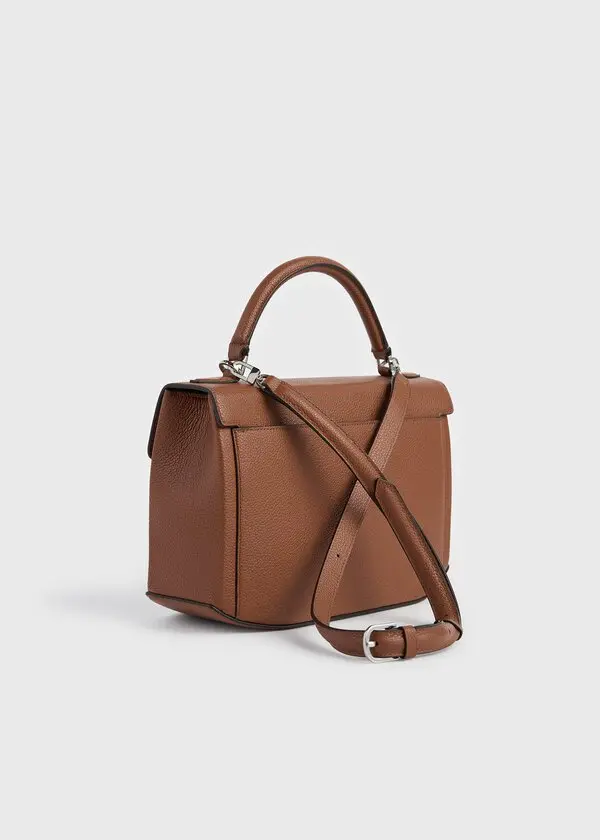 TOTEME Clip Grained-leather Top Handle Bag