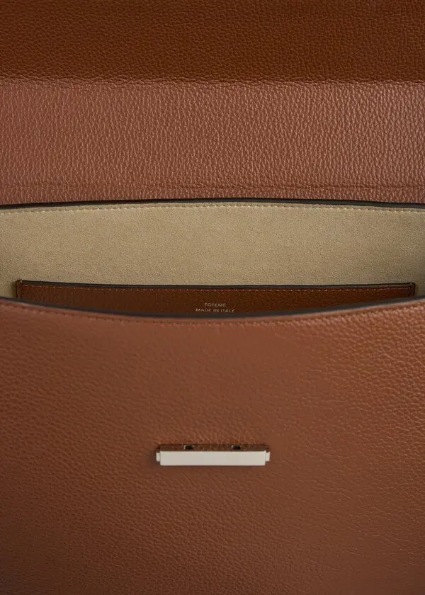 TOTEME Clip Grained-leather Top Handle Bag
