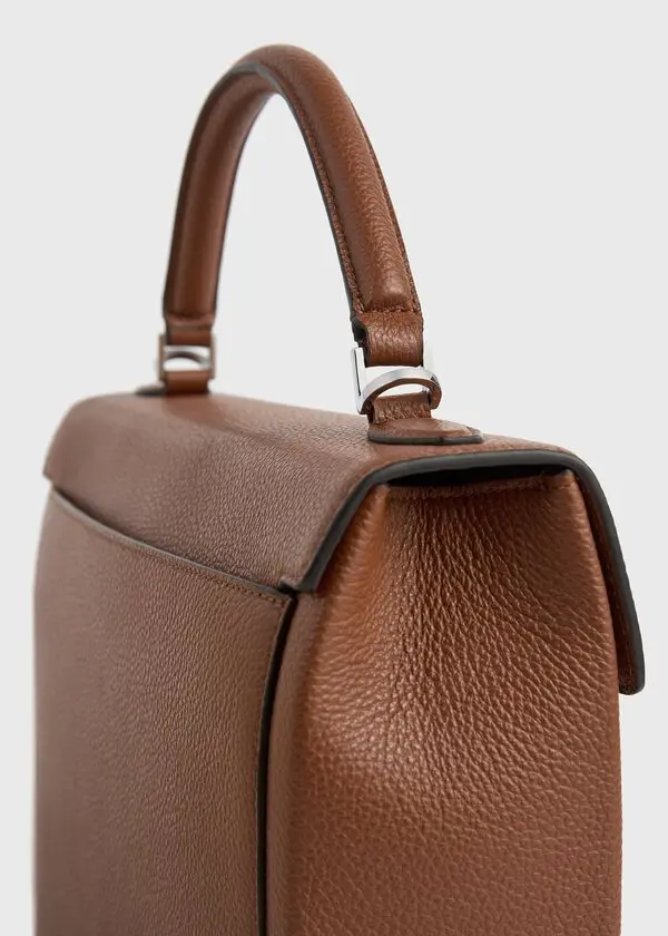 TOTEME Clip Grained-leather Top Handle Bag