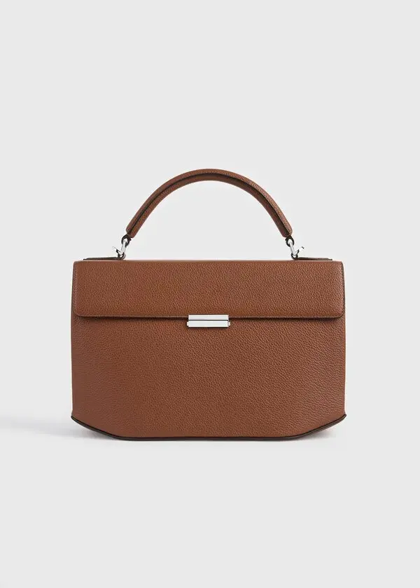 TOTEME Clip Grained-leather Top Handle Bag