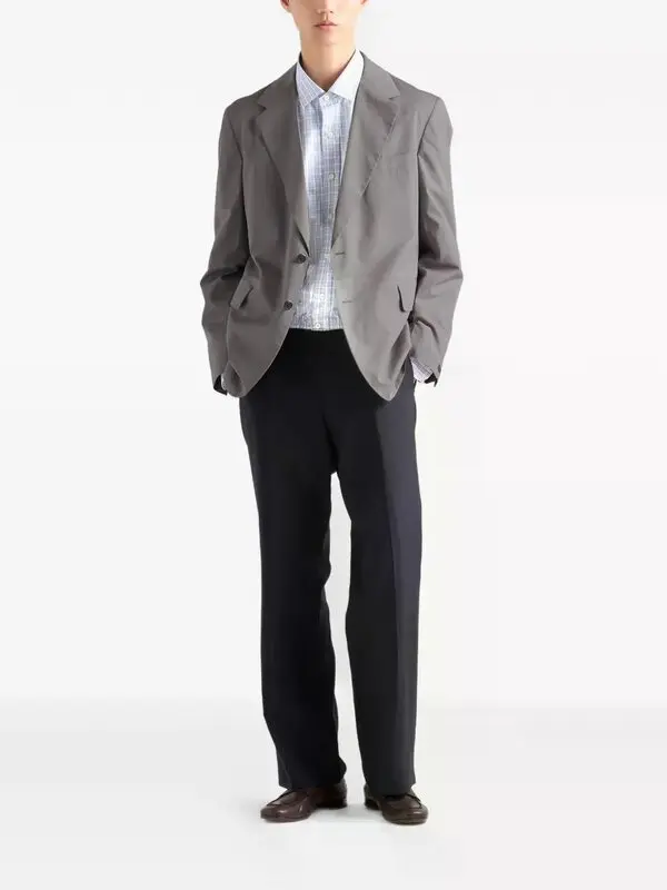 Prada Single-breasted Cotton Jacket - Grey