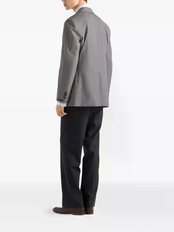 Prada Single-breasted Cotton Jacket - Grey