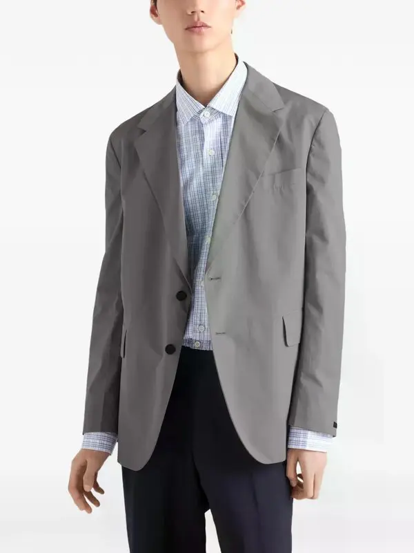 Prada Single-breasted Cotton Jacket - Grey