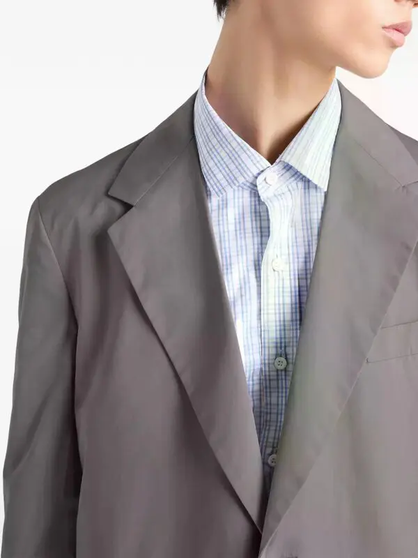Prada Single-breasted Cotton Jacket - Grey