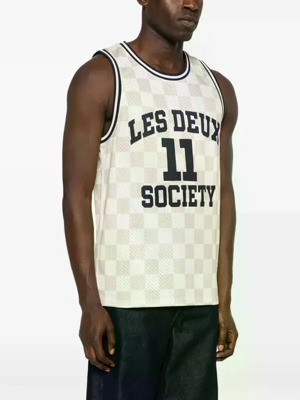 LES DEUX Silas Checked Tank Top