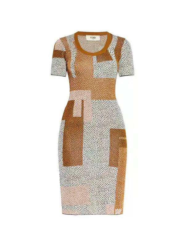 Fendi Viscose Jacquard Dress
