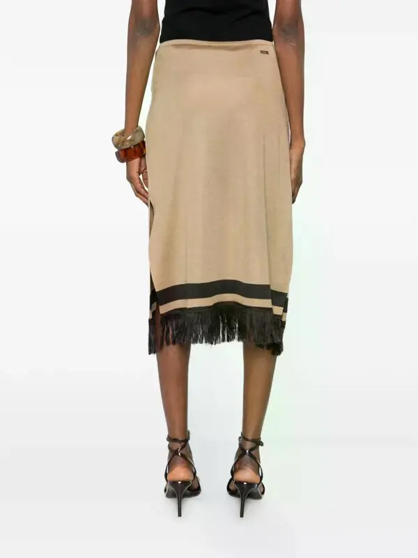 FERRAGAMO Fringe Hem Midi Skirt