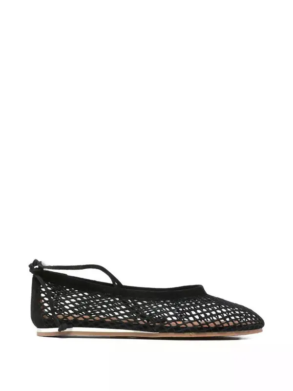 FORTE_FORTE Net-detail Ballerina Flats - Black