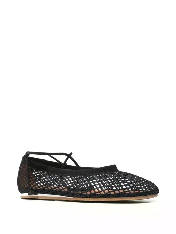 FORTE_FORTE Net-detail Ballerina Flats - Black
