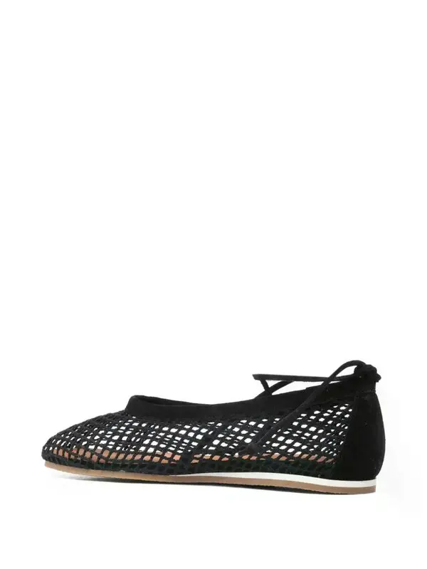 FORTE_FORTE Net-detail Ballerina Flats - Black