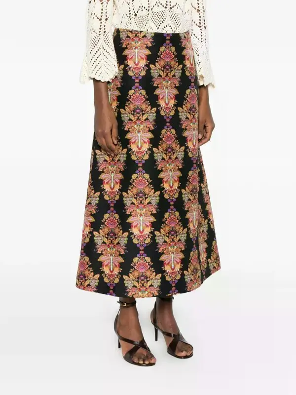La DoubleJ Floral A-line Skirt