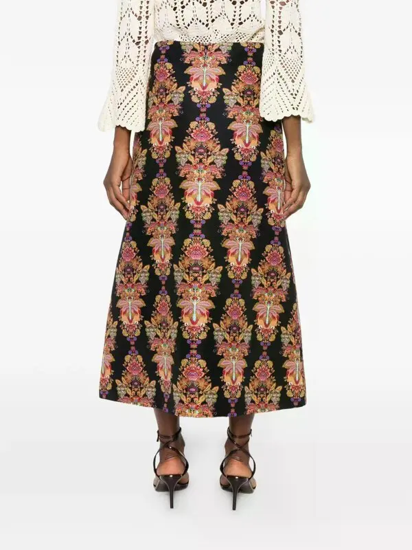 La DoubleJ Floral A-line Skirt