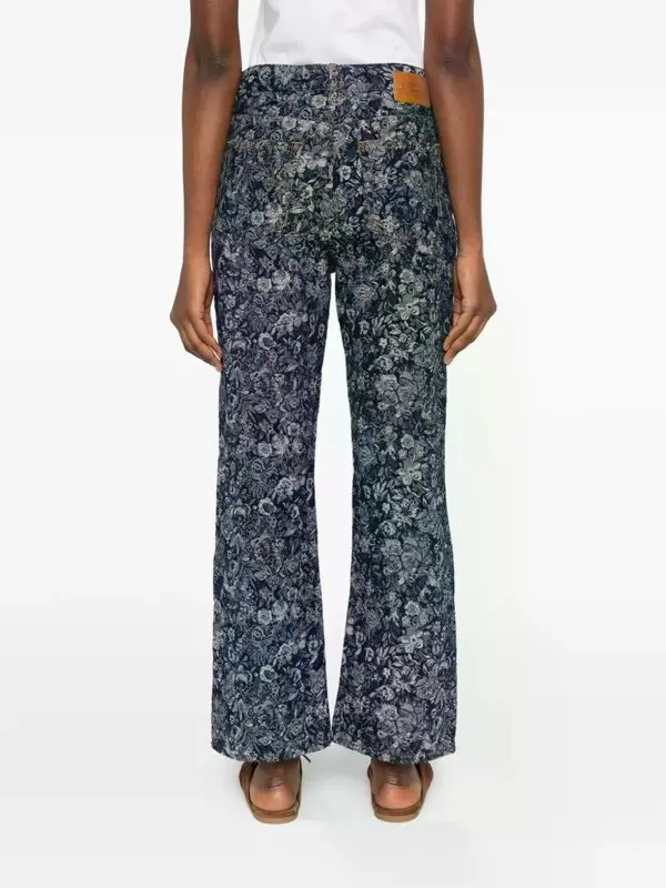 GANNI Floral Trousers - Blue