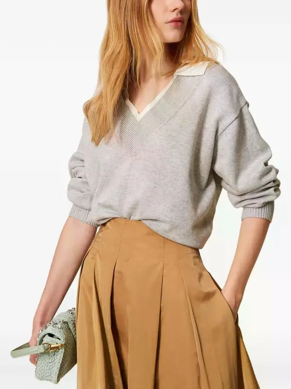 TWINSET Wingtip-collar Sweater