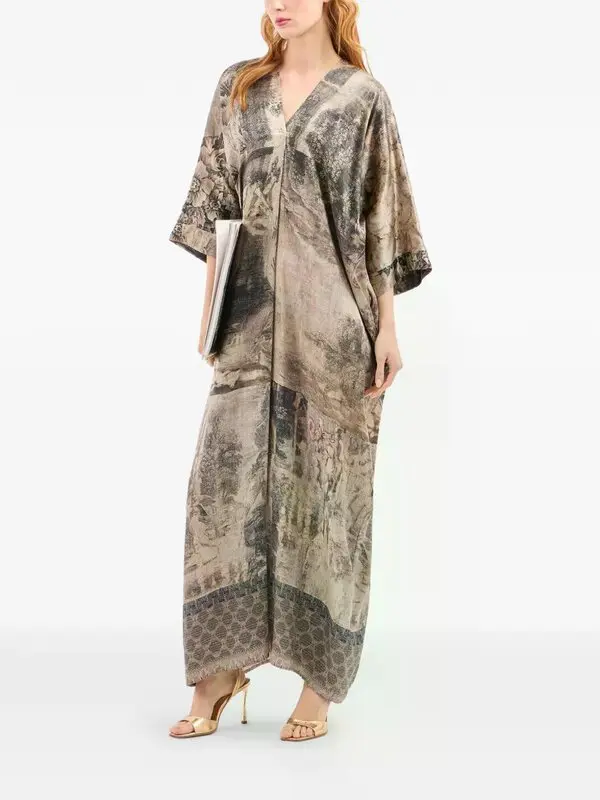 PIERRE-LOUIS MASCIA Abstract-print Kaftan