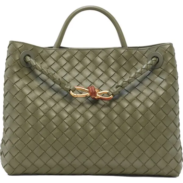Bottega Veneta Medium Andiamo Intrecciato Leather Shoulder Bag - 3272 Pickle-mb-rhum-pic