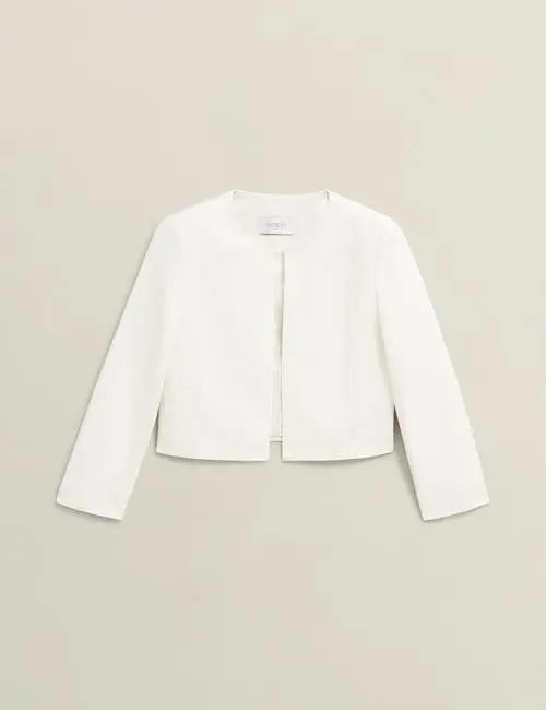 HOBBS LONDON Elize Cropped 3/4 Sleeve Occasion Jacket